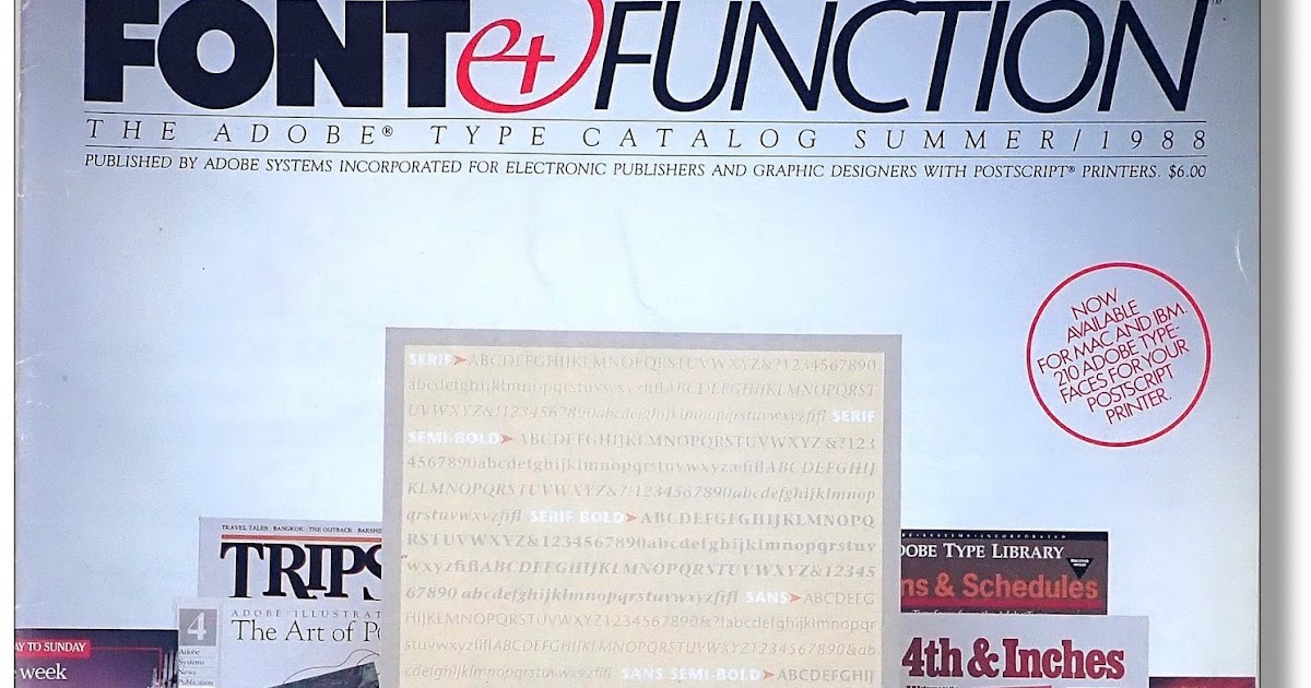Past Print: Adobe Font & Function magazine / first issue / 1988