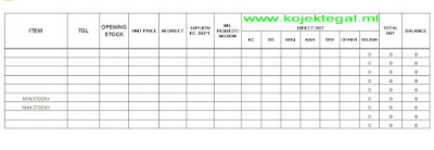 Mengenal Kartu Stock Gudang Manual Dan Excel - OMONG KOSONG