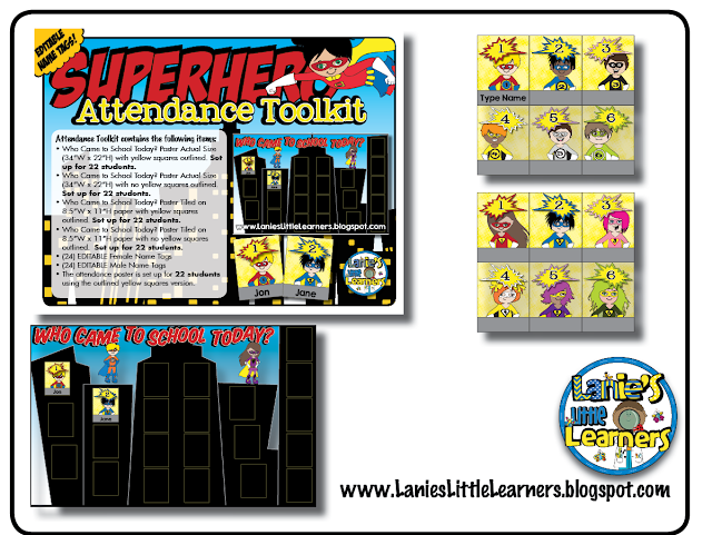Lanie's Little Learners: Who Came to School Today? Attendance Toolkit ...