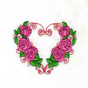 Rose Hearts Embroidery Design - 79 Laembroidery