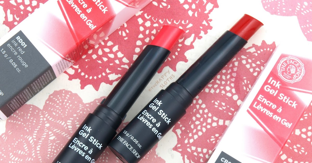 THEFACESHOP Ink Gel Stick in "RD01" & "CR01": Review and Swatches | The ...