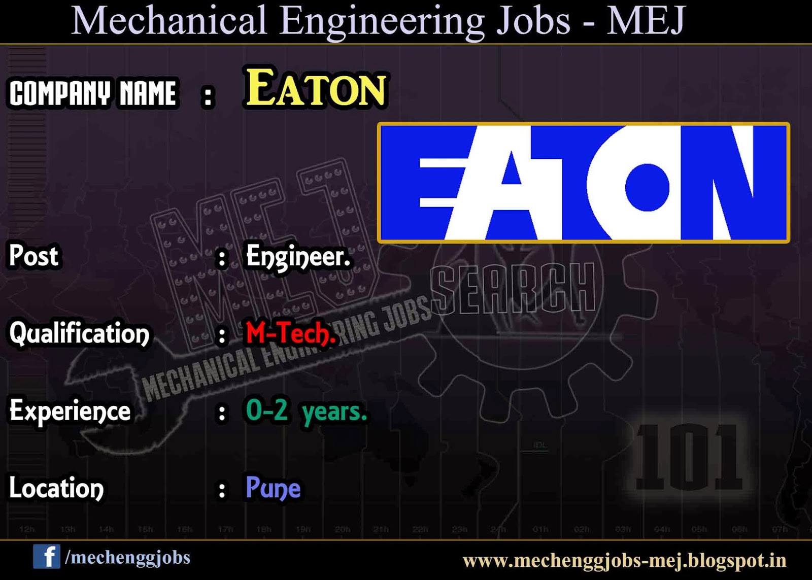 Eaton _ Engineer _ Fresher/Experience _ M-Tech _ Pune - Mechanical ...