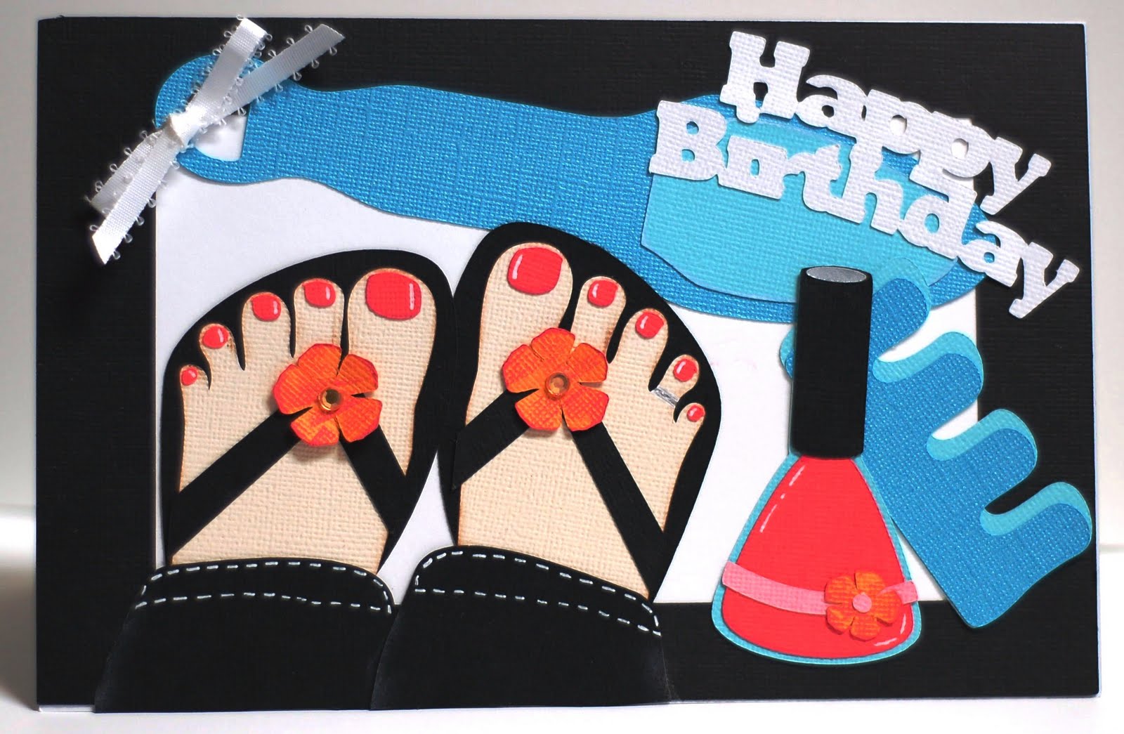 Paper Creations by Kristin: Pretty Toes Happy Birthday Card