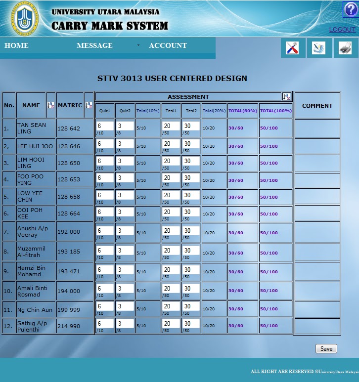 Low Yee Chin: UUM Carry Mark System