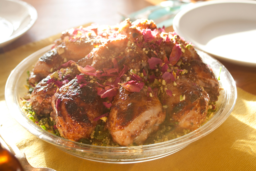 Our Little Haus On The Prairie: Rose Petal Chicken with Green Pistachio ...