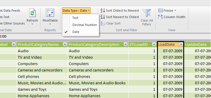 SQL, BI, and Information Management: A Simple Tutorial on PowerPivot (2)