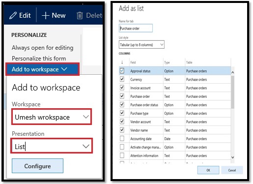 How to create a new Workspace in D365 - D365 F&O Solutions