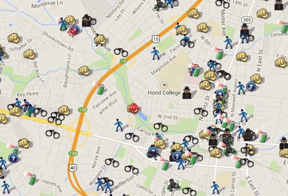 SpotCrime - The Public's Crime Map: Crime in Frederick, MD