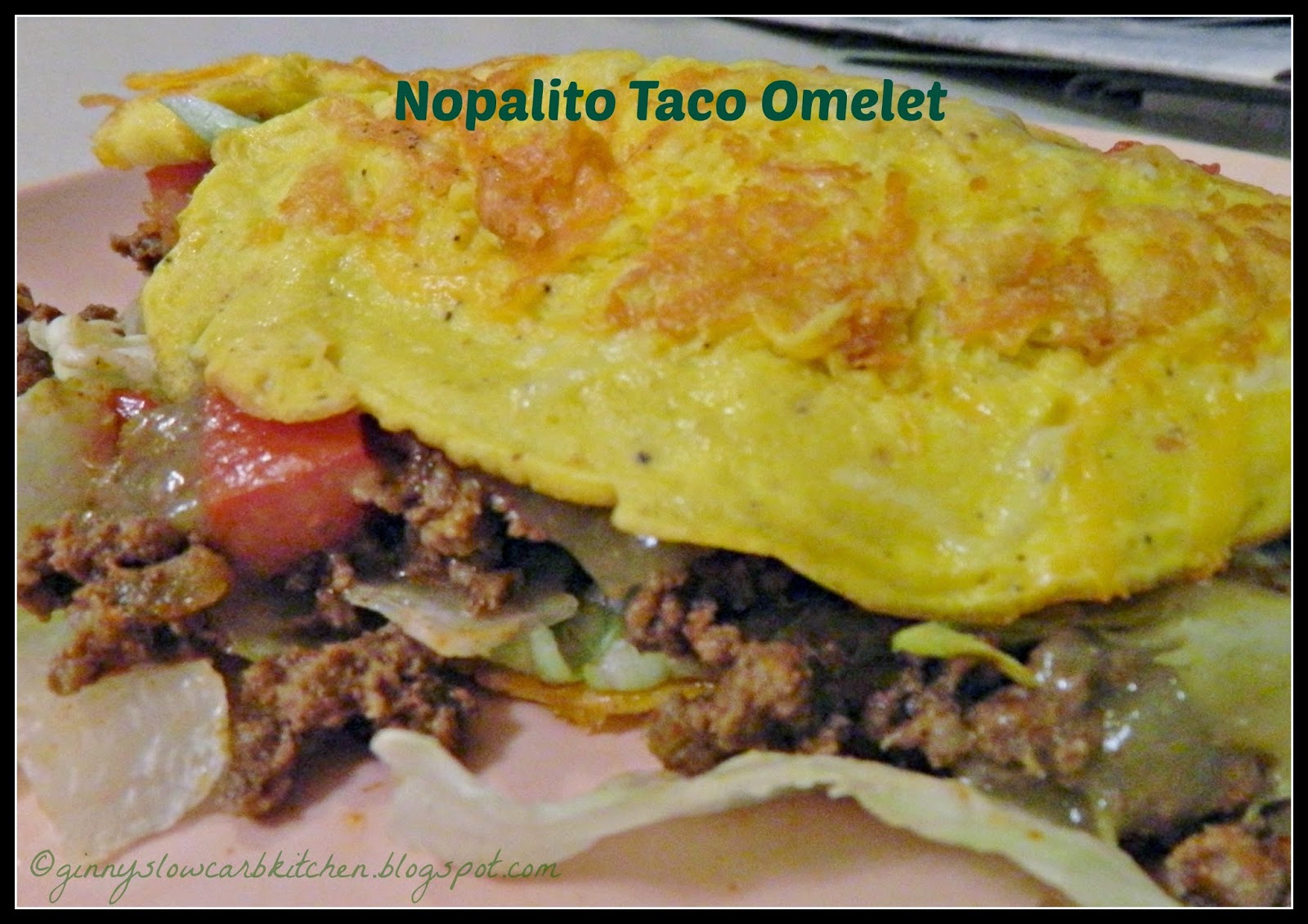 Ginny's Low Carb Kitchen: NOPALITO TACO OMELET