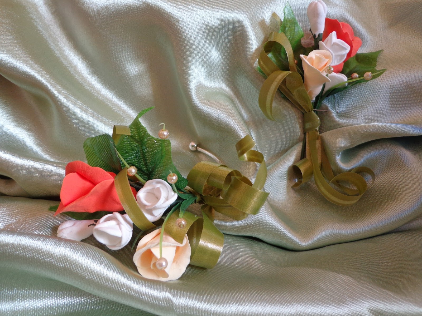 Flori lucrate manual: Cocarda si corsaj de nunta