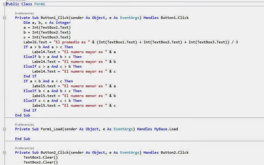 Programacion Basica y Avanzada.: Ejercicios resueltos de guia 3 de Visual Basic