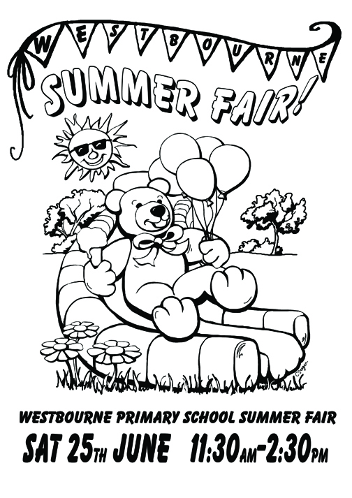 Currently... by Cassie: Coloring-In Poster for School Summer Fair
