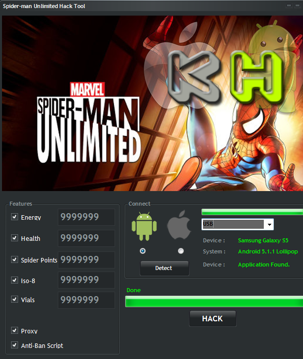 Spider-man Unlimited Hack Tool - Add Unlimited Energy / Iso-8 / Vials ...