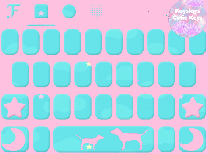 Royalcutes: Pink and Blue Pastel Fancy Keyboard android Skin