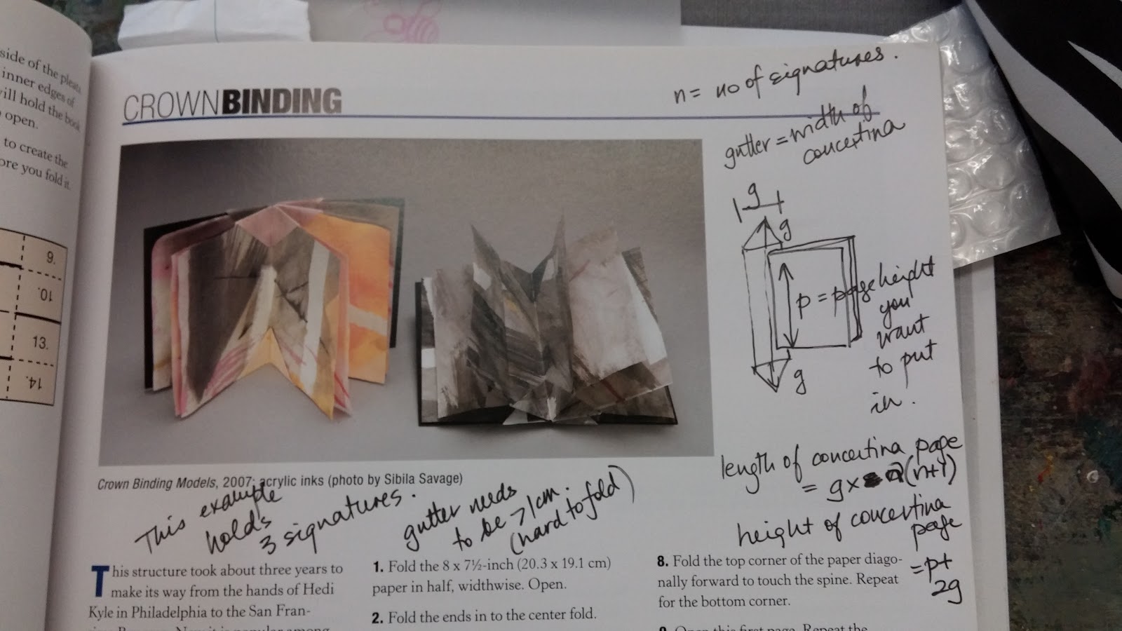 Algebra to make your own crown binding · Cindy Tonkin