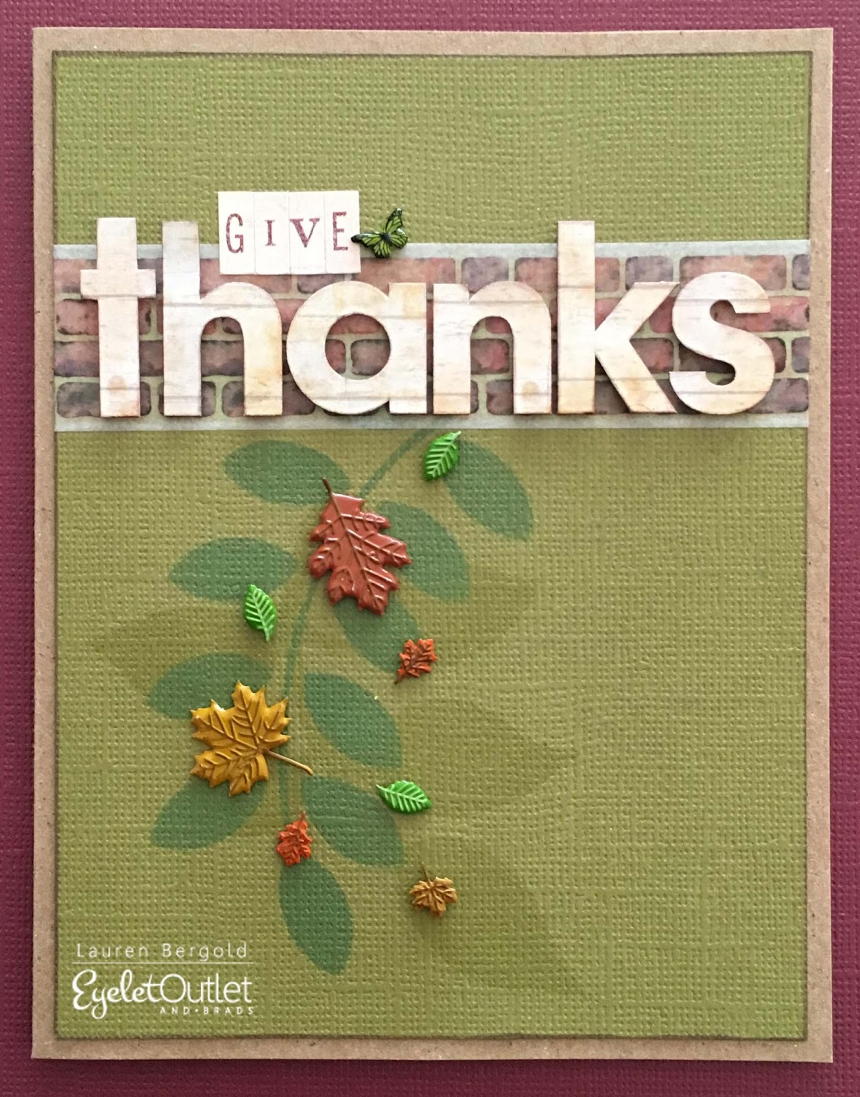 Eyelet Outlet: Giving Thanks