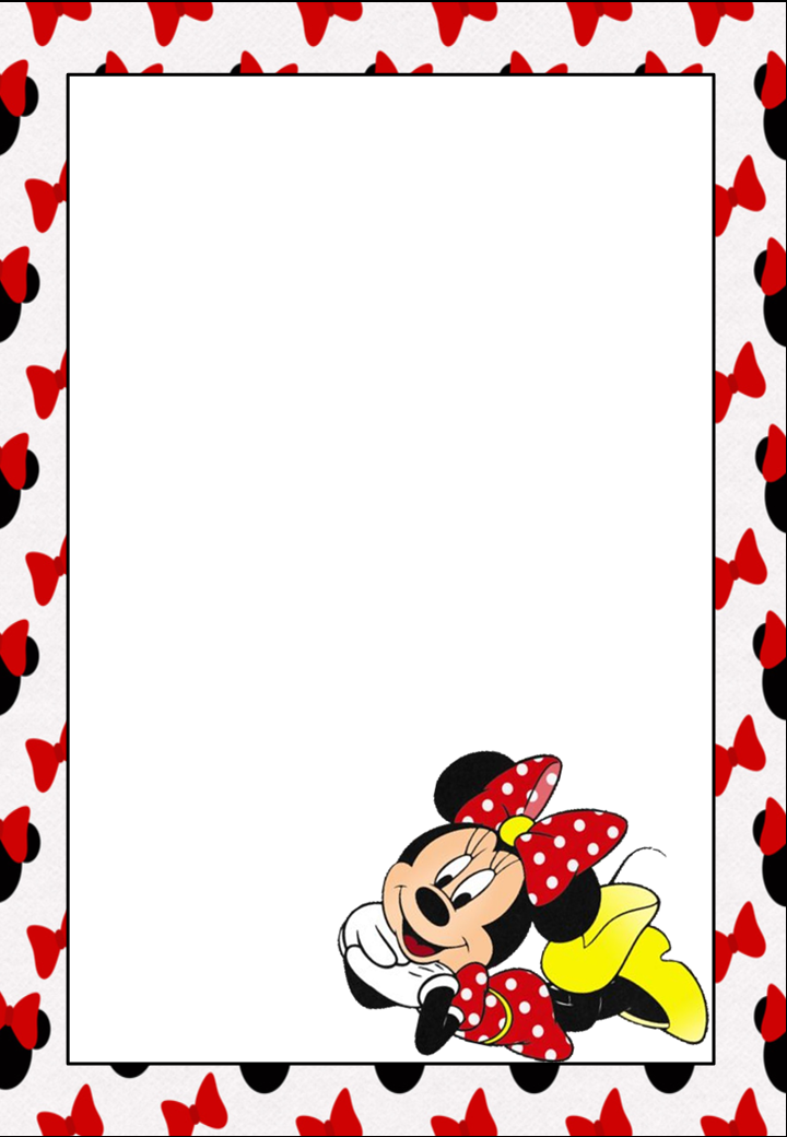 Marcos, Invitaciones, Tarjetas o Etiquetas de Minnie Mouse para ...