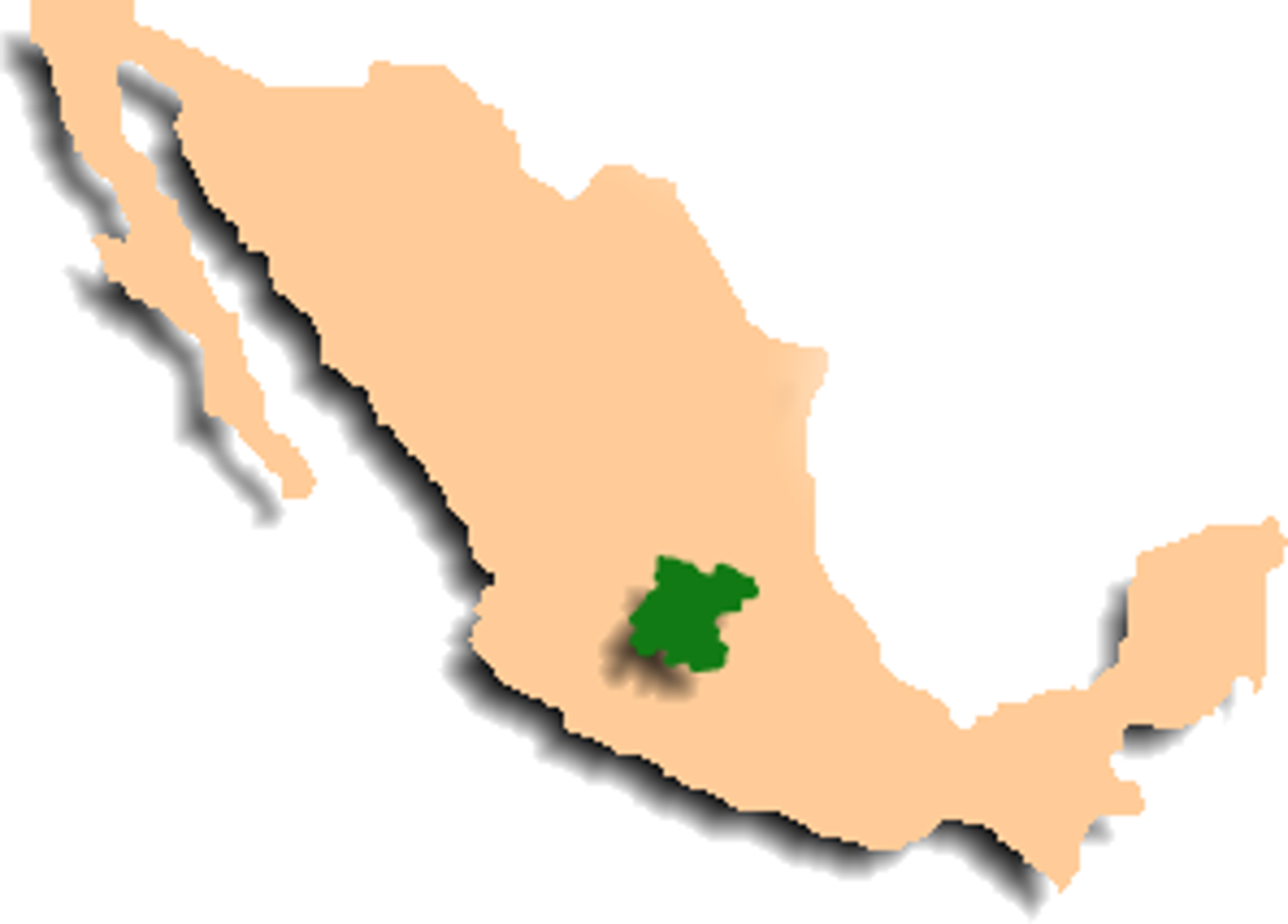 Esquema geográfico del estado de Guanajuato