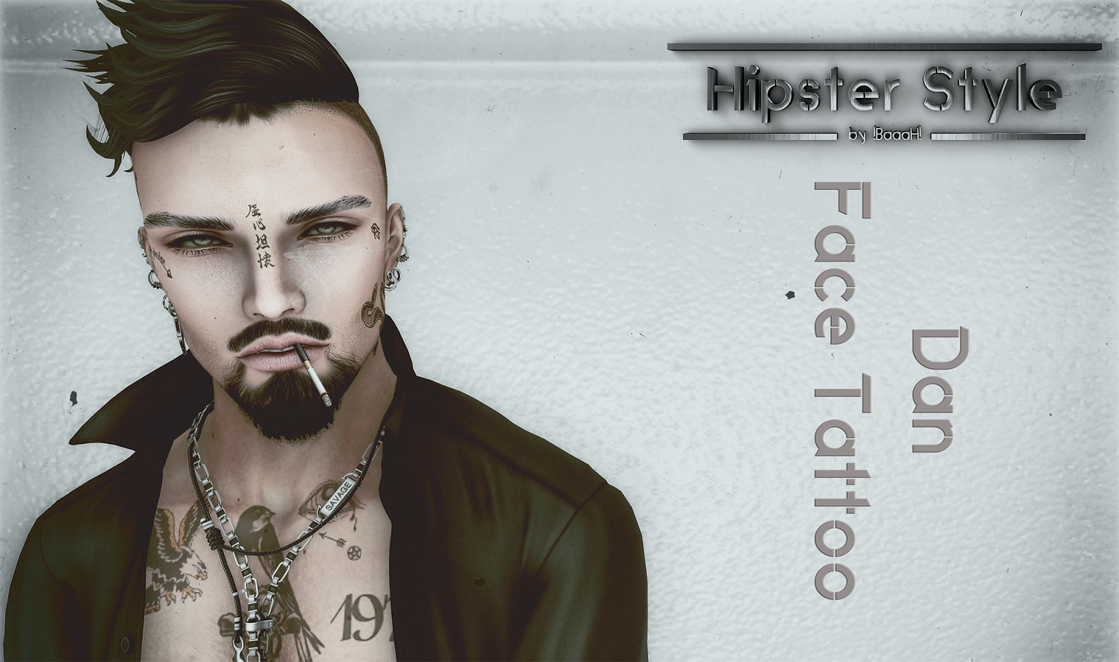 Dan Face Tattoo - Aurora & Filipe Style