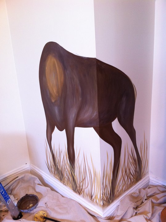 Michele Levani- Artist: "Deer Hunting Mural" by Michele Levani