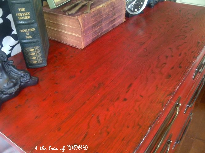 4 the love of wood: PAINTING RUSTIC RED FURNITURE