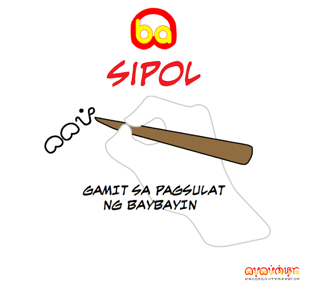 Sipol — Gamit sa Pagsulat ng Baybayin