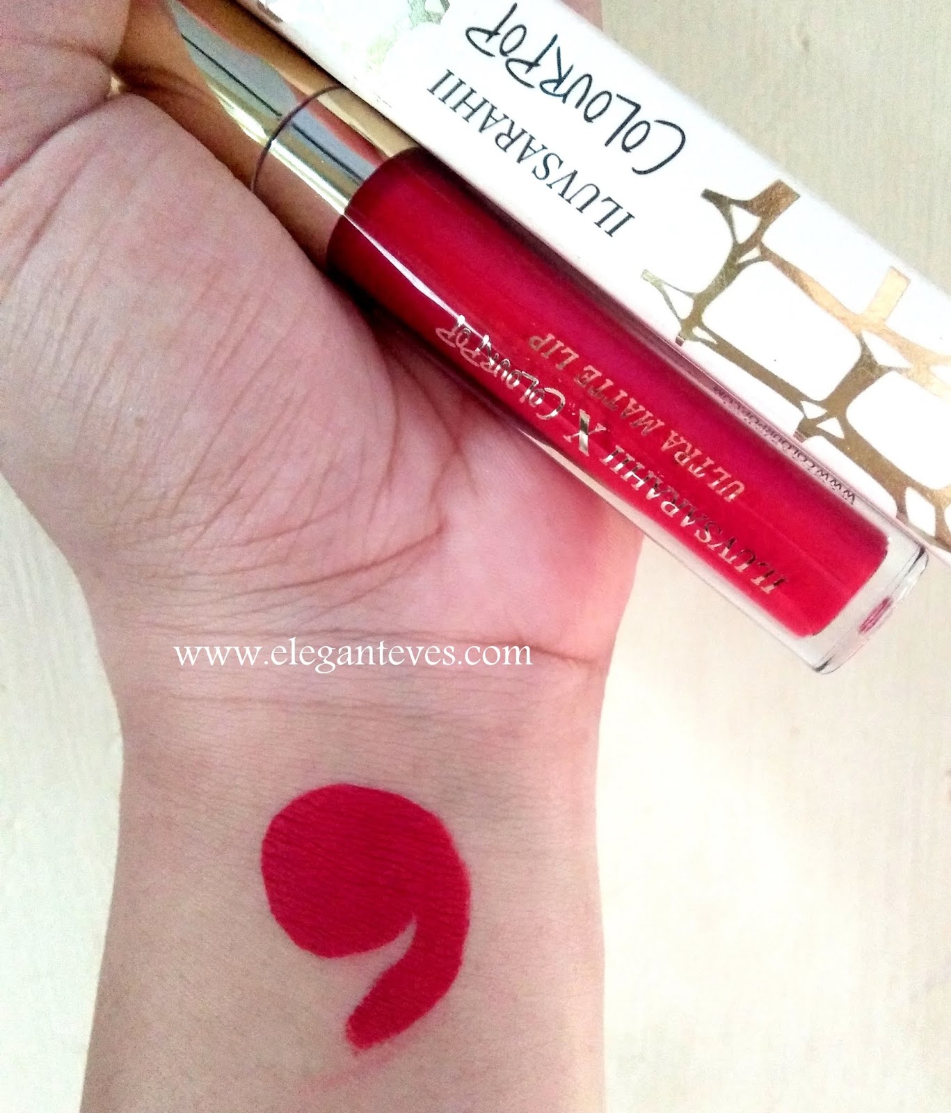 Colourpop Arriba Ultra Matte Lip color Review Swatches - Elegant Eves