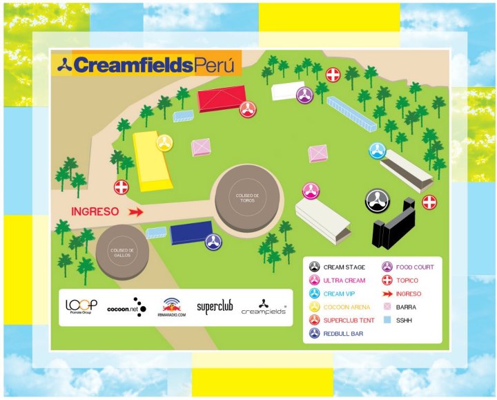Show y Prensa: MAPA DE LA DISTRIBUCIÓN DEL CREAMFIELDS 2012