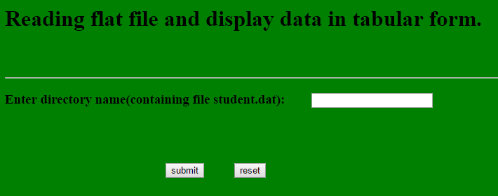 Reading Flat File And Display Data In Tabular Form Php Iprogramx