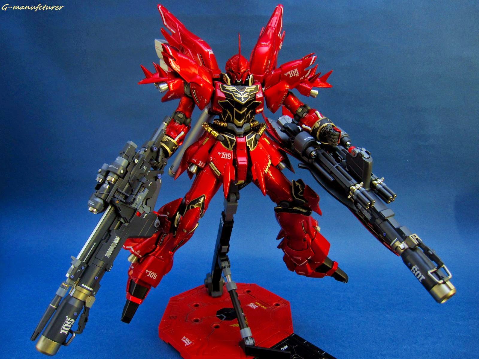Custom Build: MG 1/100 MSN-06S Sinanju Ver. Ka "Dual Bazooka + Gatling Gun"