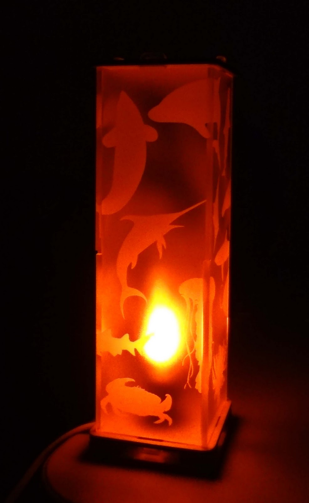High Tech Treasures: Acrylic and Wood Lamp