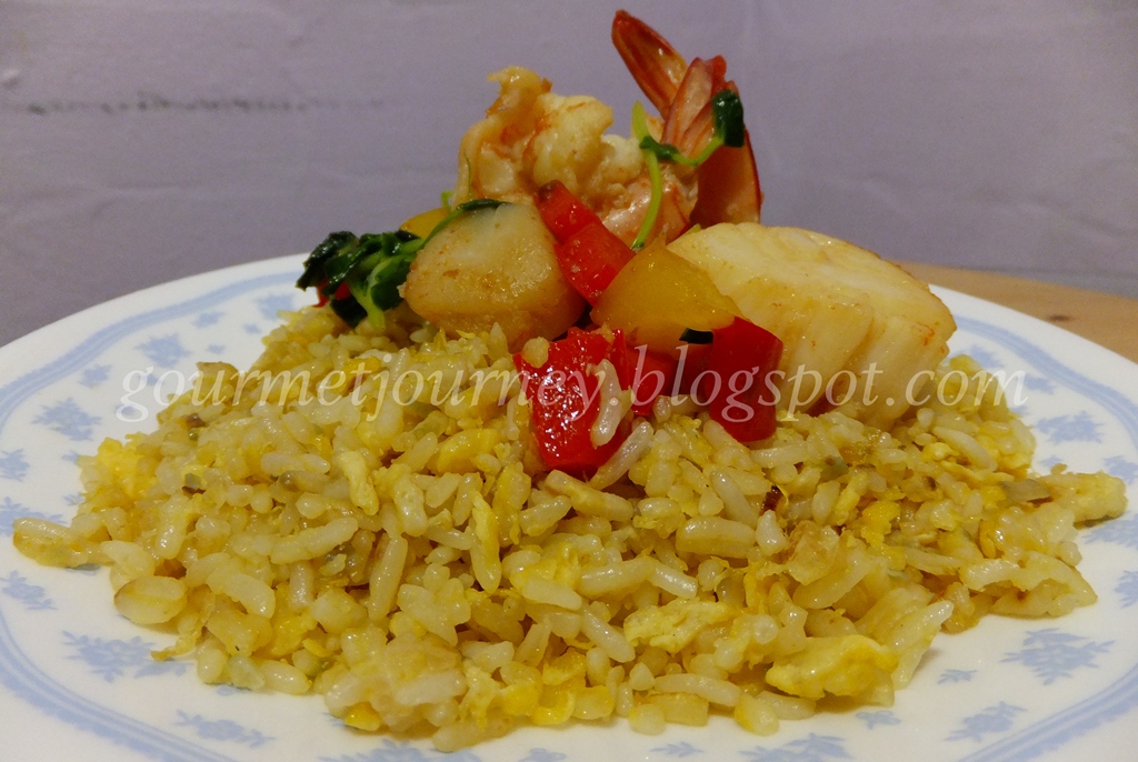 Gourmet Journey: Seafood Egg coated fried rice