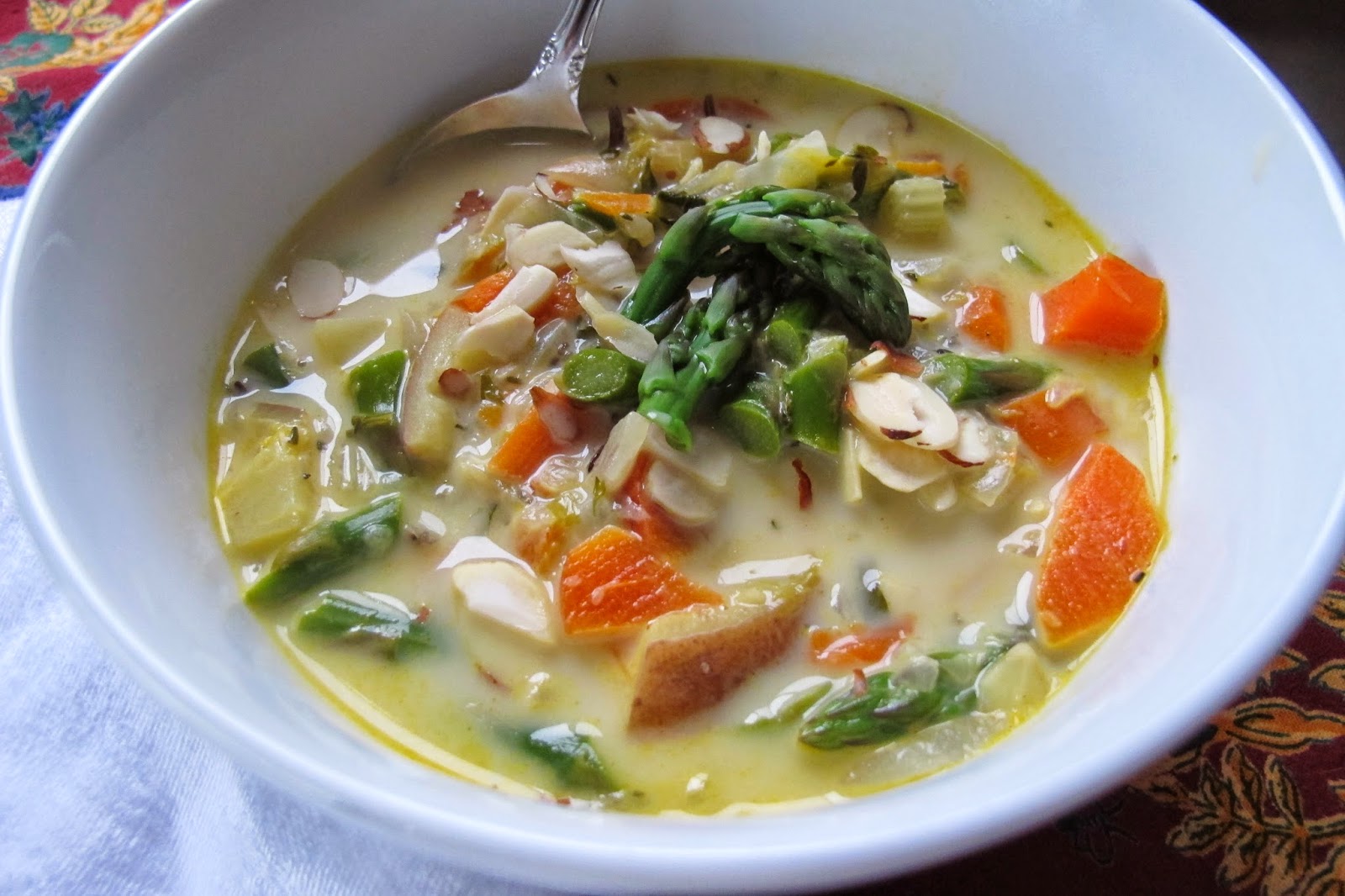 Dinner Place: Asparagus-Wild Rice Chowder