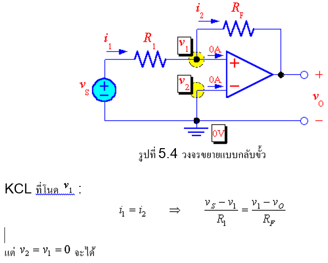 Miniproject MicroPower Instrumentation Amplifier( INA126) : ทฤษฎีบทออปแอมป์