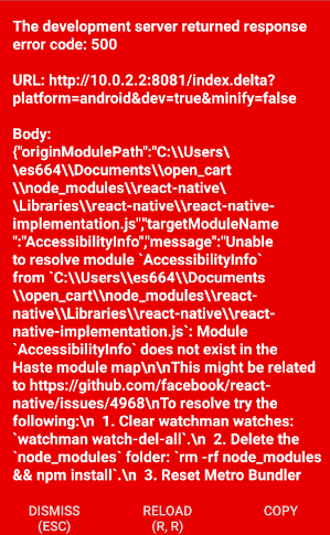 The development server returned response error code 500 | SKPTRICKS