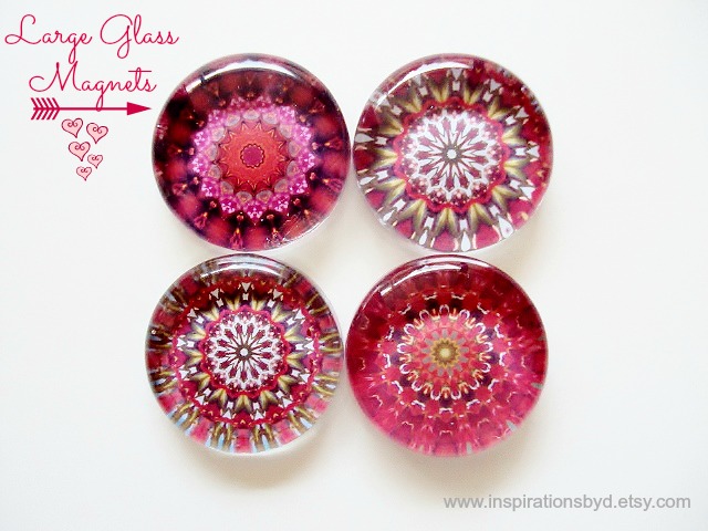 Inspirations by D: Decorative Pink Magnets