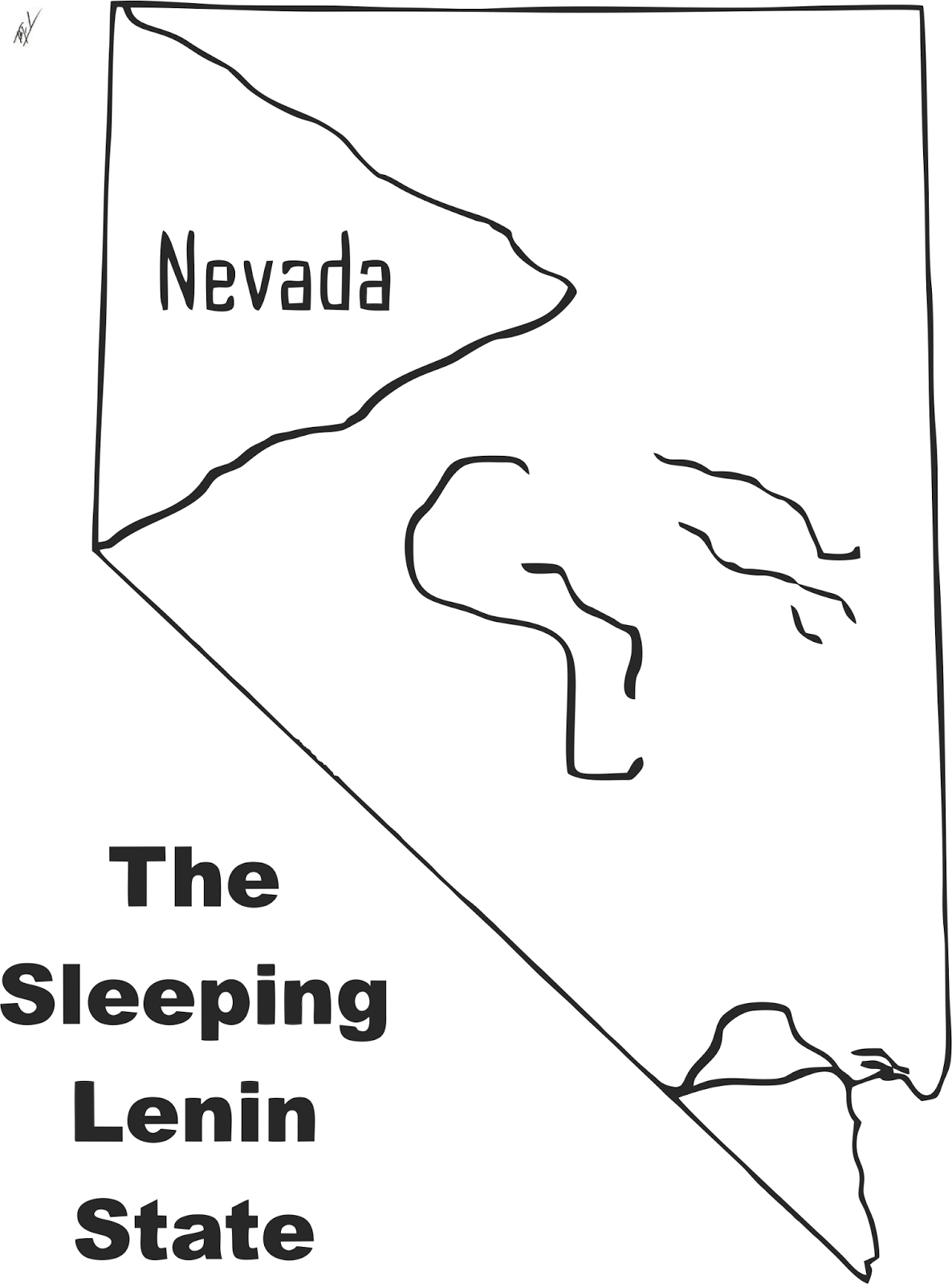 Funny maps: A funny map of Nevada