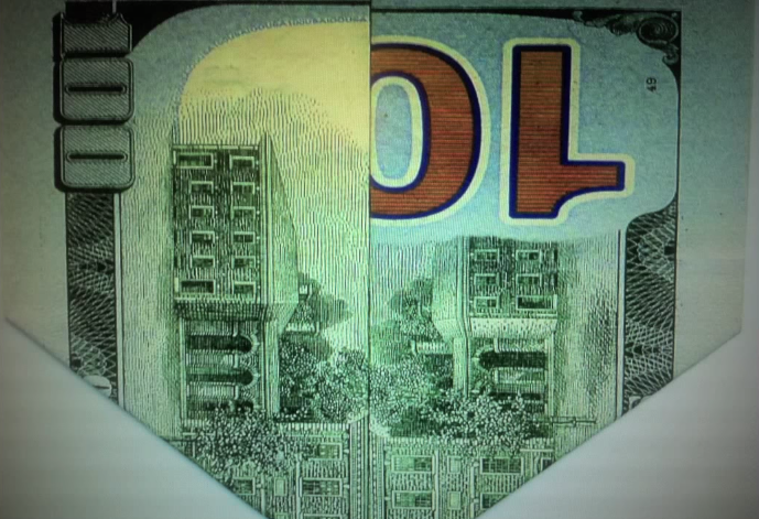 Alien on dollar bill