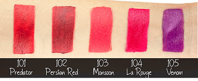 The New Pure Matt Lipstick Collection ~ Color Studio Professional