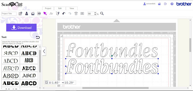 Making fonts thicker in Brother Scan and Cut Canvas | Design Bundles