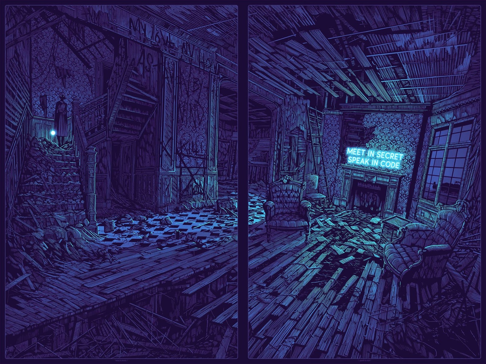 INSIDE THE ROCK POSTER FRAME BLOG: Daniel Danger meet in secret, speak ...