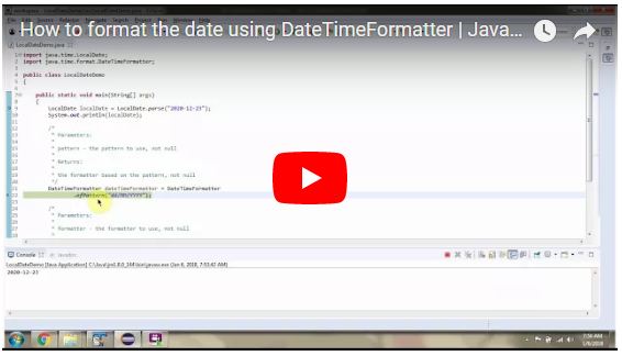 Java Ee How To Format The Date Using Datetimeformatter Java 8