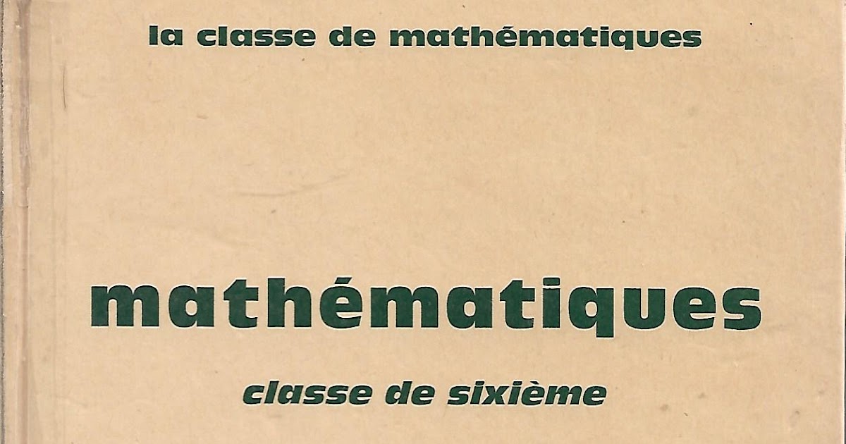 maths belin 6eme 1963
