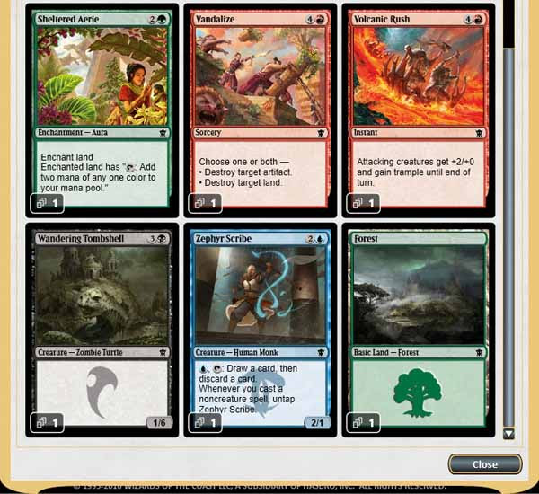 Magic the Gathering Adventures: Artifact Cube 2016 Draft: 10 Online Packs