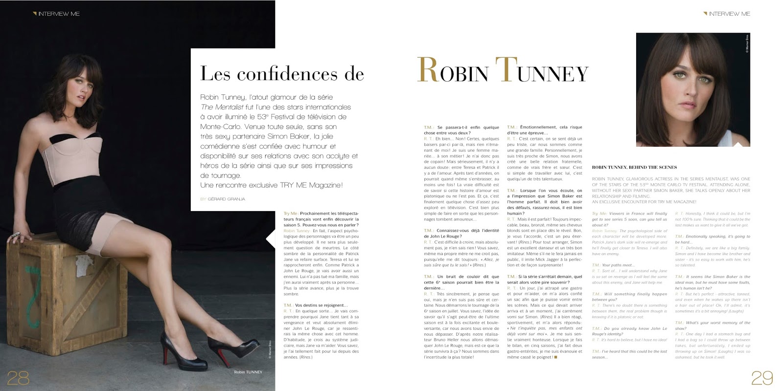 Robin Tunney Interview for Try Me Magazine - Robin's Green Shades