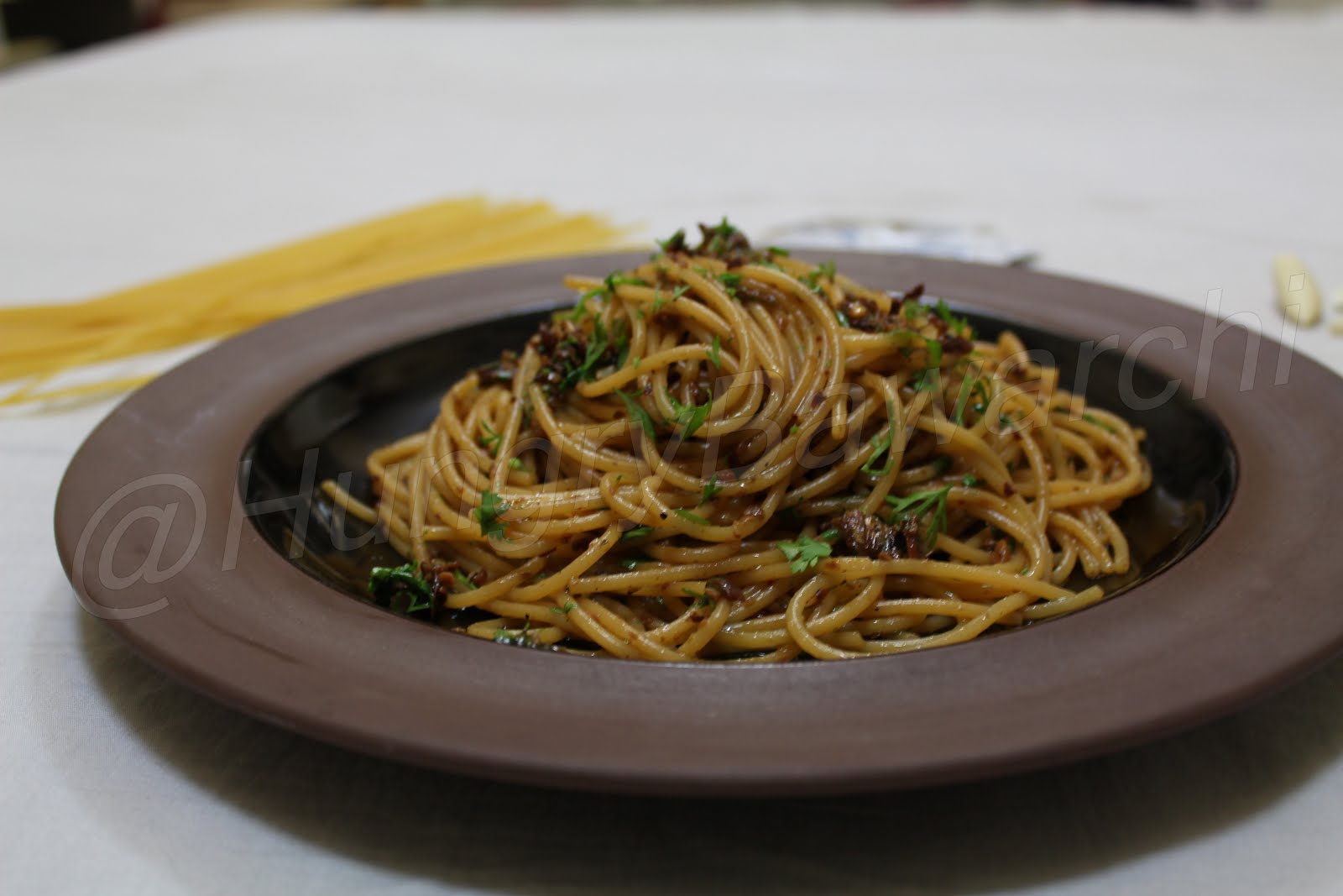 Burnt Garlic Spaghetti Aglio Olio