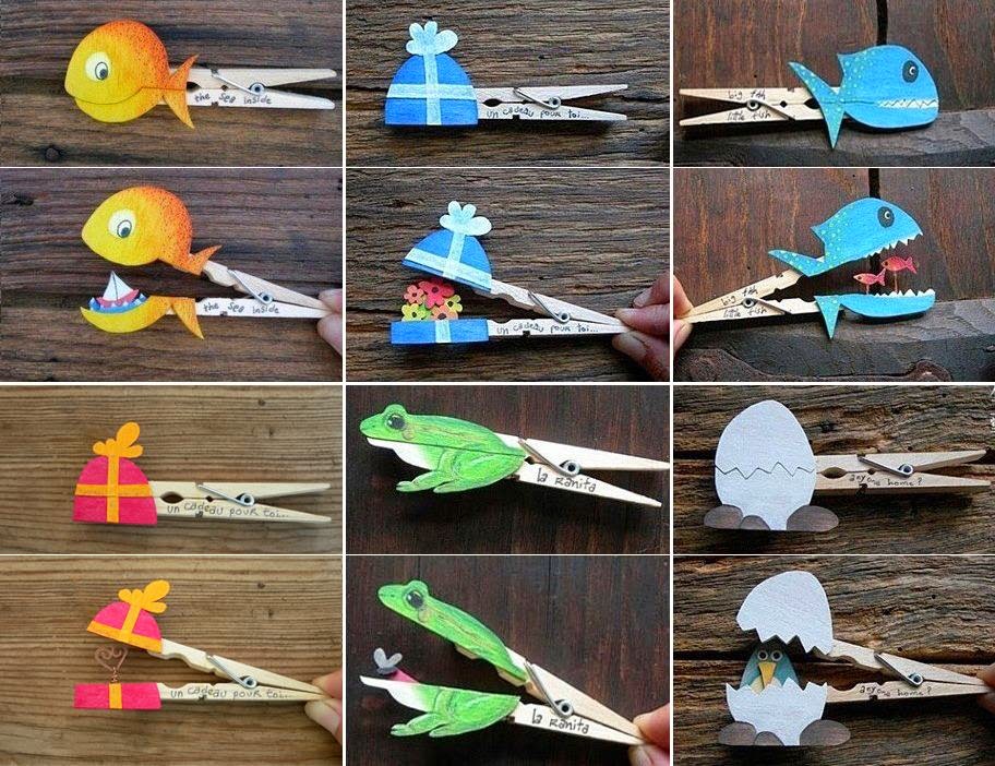 Kopje Thee(a): Knijper dieren knutselen