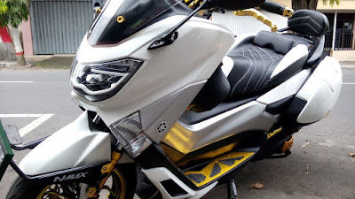 Modifikasi Motor Nmax Warna Putih Lebih Macho dan Keren - Modifikasi.Me