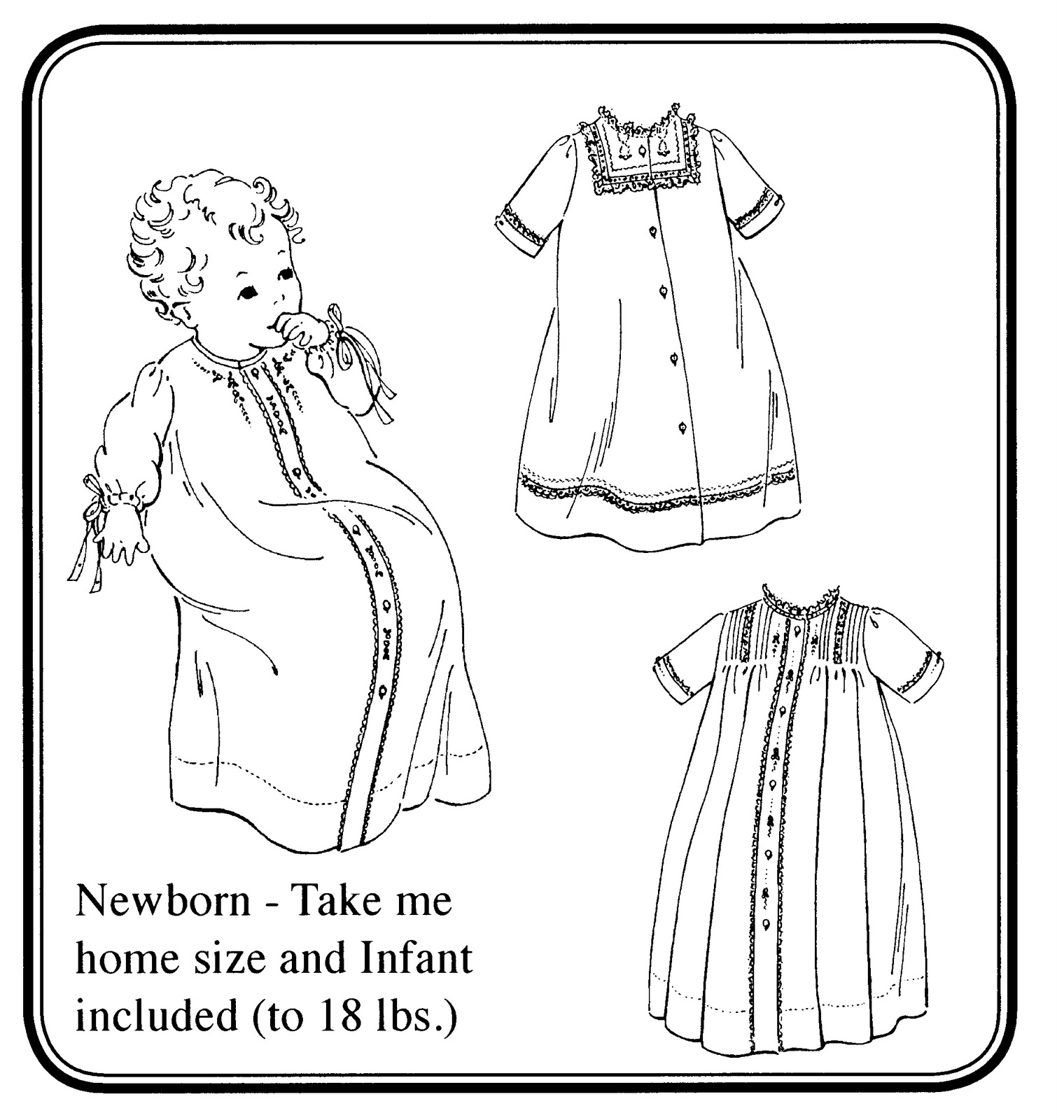 The Old Fashioned Baby Sewing Room: My New Pattern: Baby's First Daygowns
