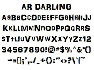 Font Alphabet Styles: AR DARLING